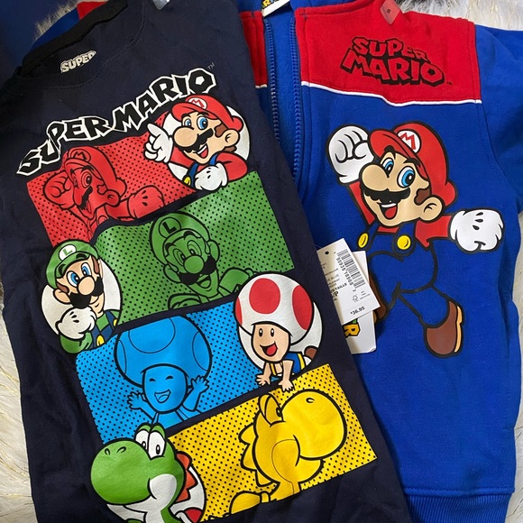The Children's Place | Jackets & Coats | Super Mario Hoodie And Shirt ...